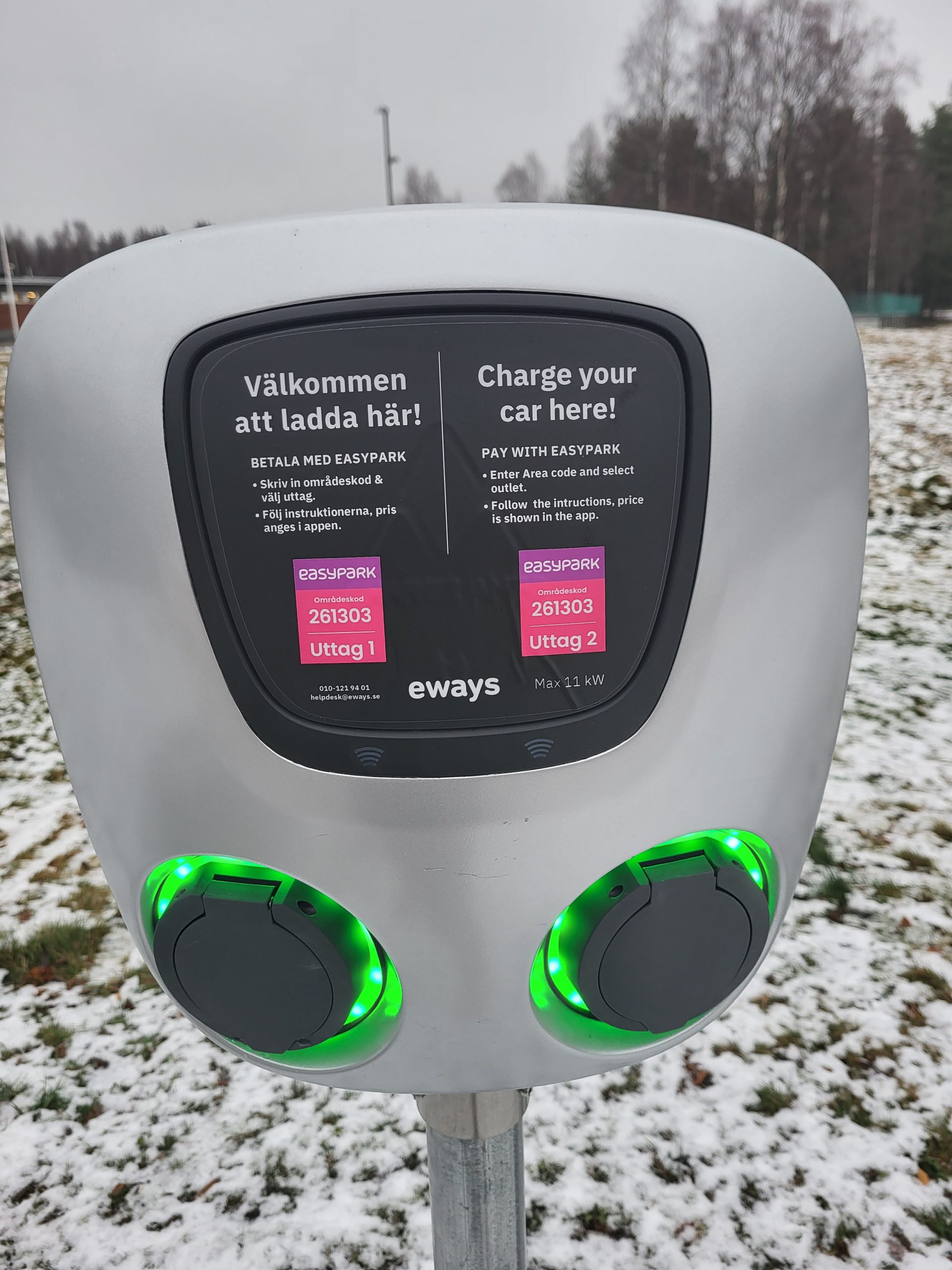 Nu har vi kört igång laddstolpar - Trumbäcken